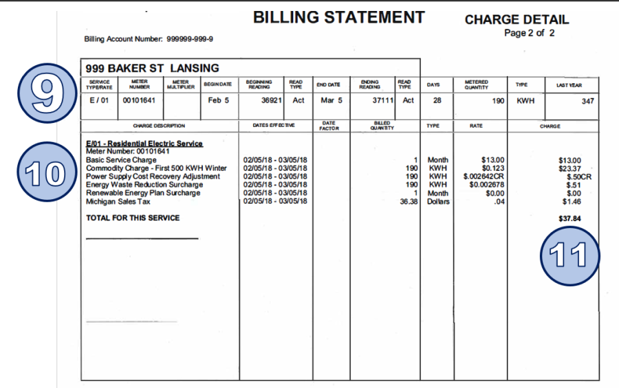 How to Read Your Bill | Lansing Board of Water & Light